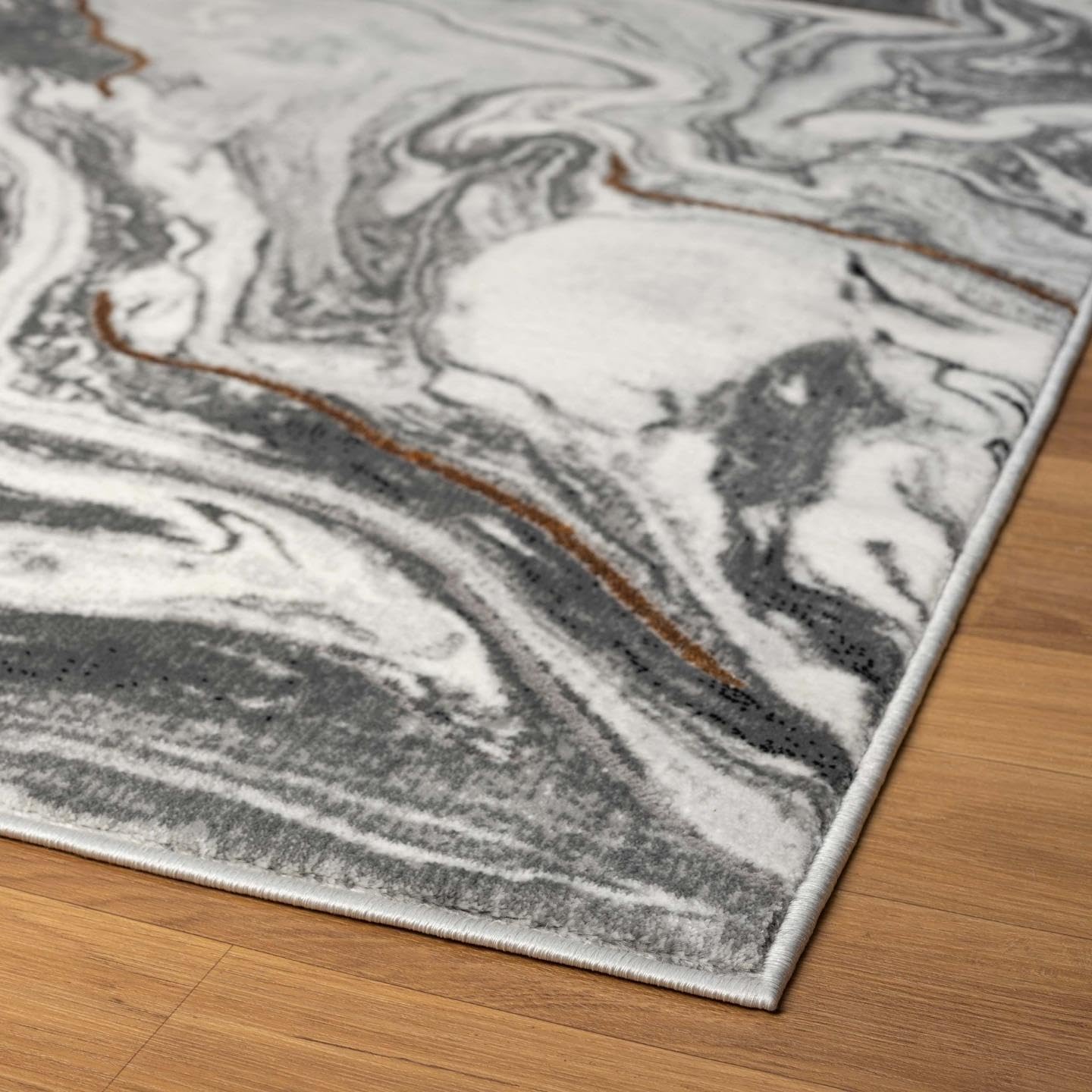 LUXE WEAVERS Marble Abstract Pattern Gray 5x7 Area Rug