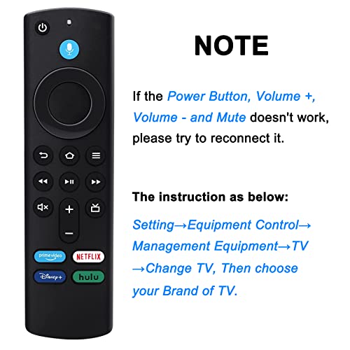 Replacement Voice Remote (3rd GEN) L5B83G Fit for Fire TV Stick(Lite,2nd Gen,3rd Gen,4K,4K Max),Fire TV Cube(1st and 2nd Gen)