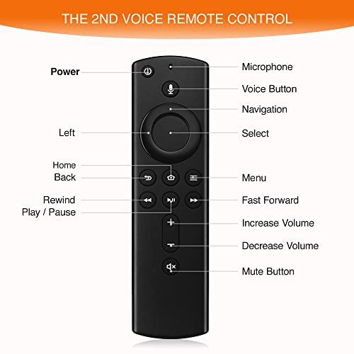Replacement Voice Remote Control L5B83H (2nd Gen) fit for Fire TV Stick (4K, Lite,2nd Gen,3rd Gen), Fire TV Cube(1st Gen, 2nd Gen)…