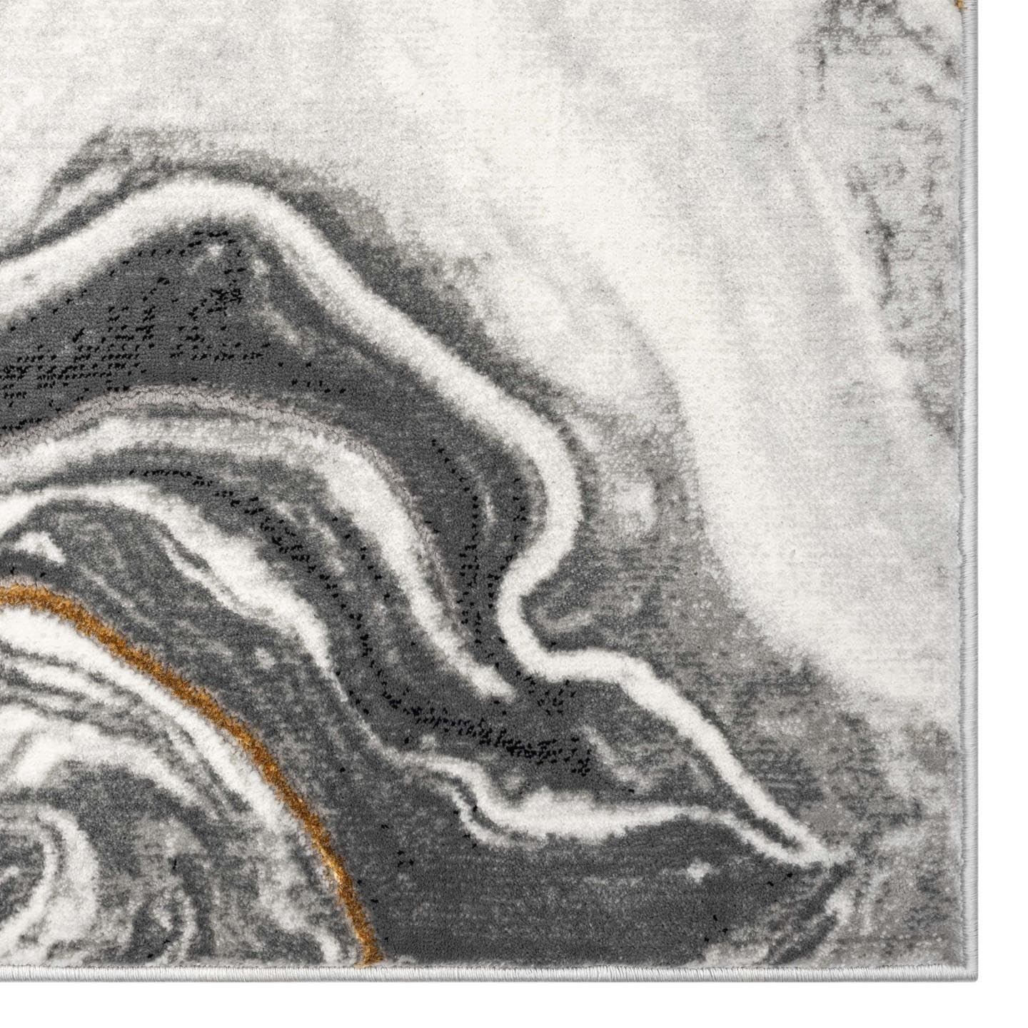 LUXE WEAVERS Marble Abstract Pattern Gray 5x7 Area Rug