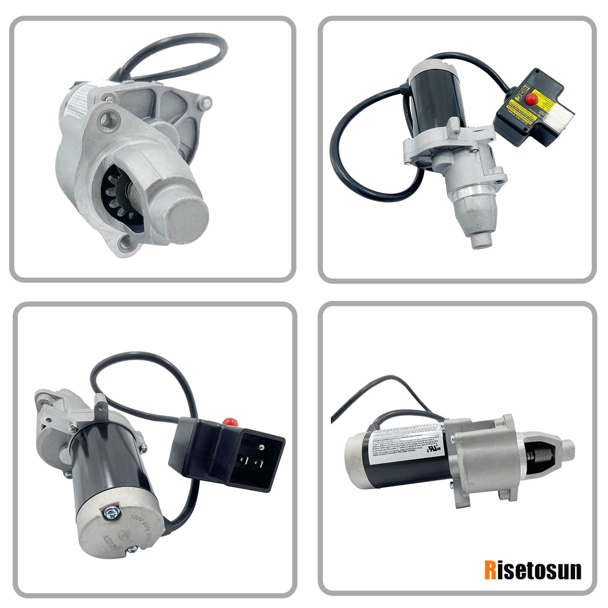 Risetosun Electric Starter Motor JQ170-2 Fits for LCT 291cc Snow Blower OHV Gas Engine,14 Teeth