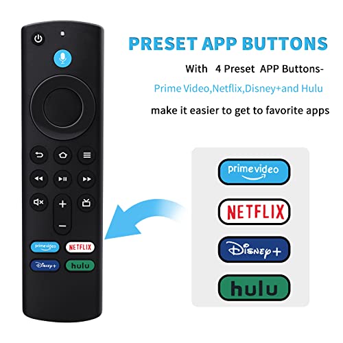 Replacement Voice Remote (3rd GEN) L5B83G Fit for Fire TV Stick(Lite,2nd Gen,3rd Gen,4K,4K Max),Fire TV Cube(1st and 2nd Gen)