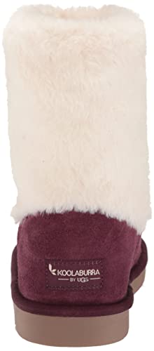 Koolaburra by UGG Unisex-Child Aubrei Short Boot, Plum, 1 Little Kid