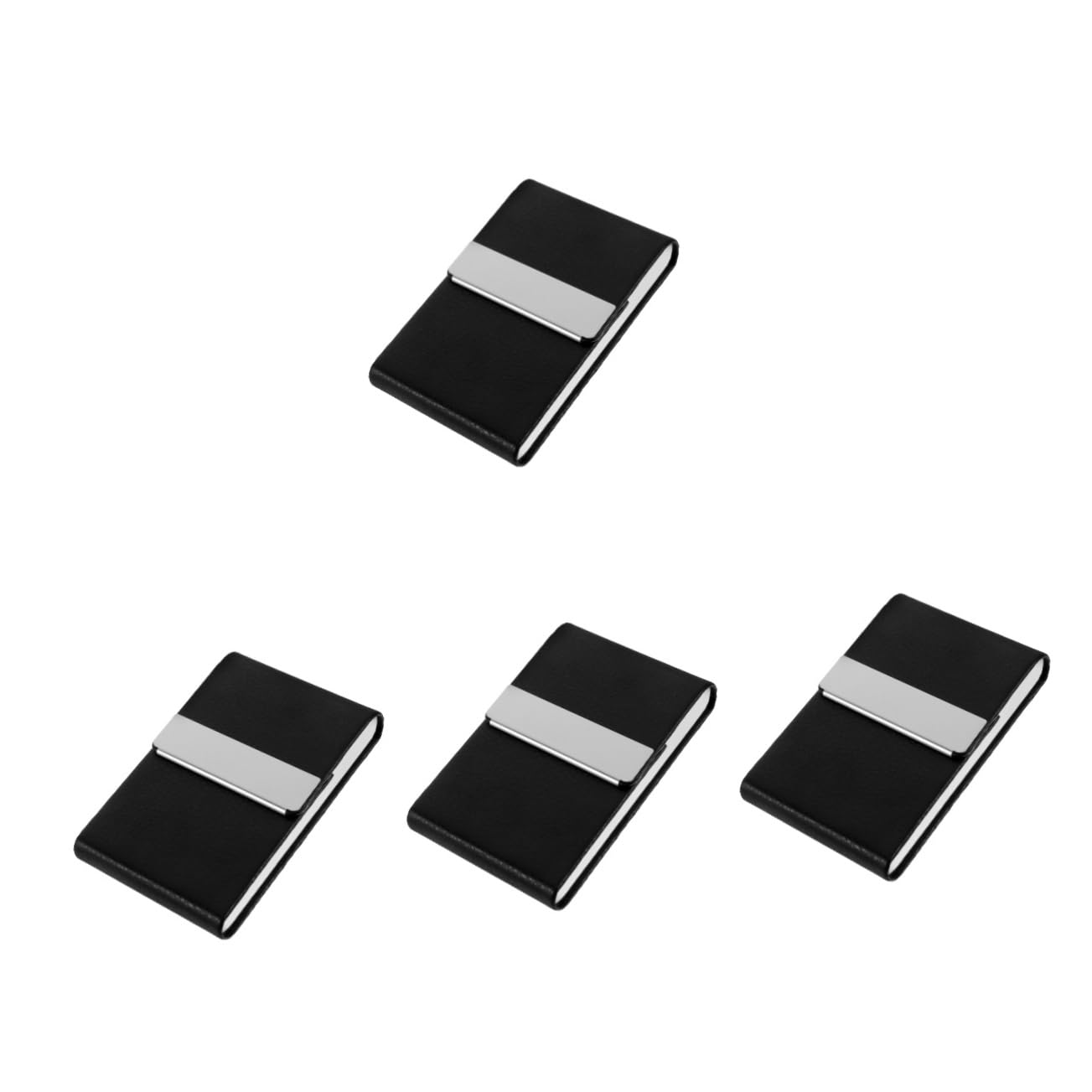 STOBOK 4pcs Business Card Holder Leather Business Card Case Business Card Carrier Ticket Holder Card Case Slim Id Card Case Leather Womens Wallet Cards Bag Man Outdoor Essentials Metal