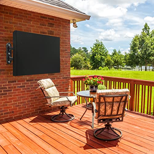 Mounting Dream Outdoor TV Cover Weatherproof with Bottom Cover for 30-32 inch TV, Waterproof and Dustproof TV Screen Protectors with Remote Control Pocket for Outside LED, LCD, OLED Flat Screen TVs