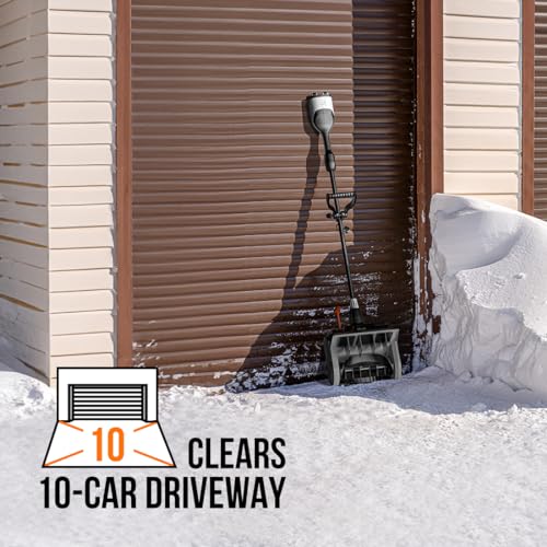 Litheli Cordless Brushless Snow Shovel, 40V(2x20V) 13-Inch Battery Powered Snow Blower, Electric Snow Thrower with Direction Bar & Auxiliary Handle (2 x 2.5Ah Battery Included)