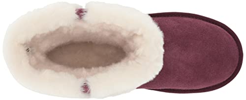 Koolaburra by UGG Unisex-Child Aubrei Short Boot, Plum, 1 Little Kid