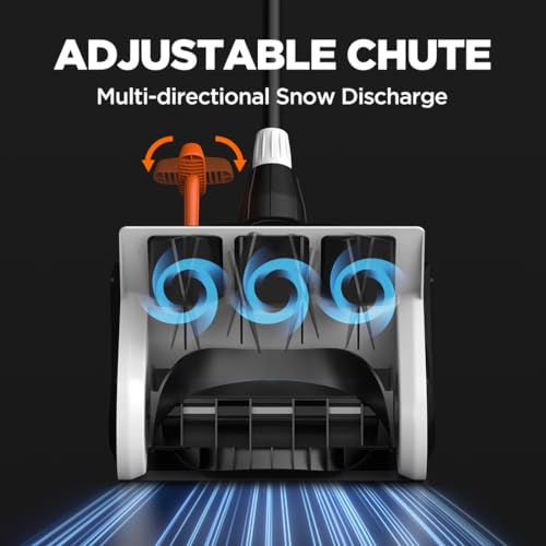 Litheli Cordless Brushless Snow Shovel, 40V(2x20V) 13-Inch Battery Powered Snow Blower, Electric Snow Thrower with Direction Bar & Auxiliary Handle (2 x 2.5Ah Battery Included)