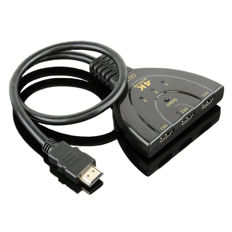 HDMI Splitter â Advanced 3 in 1 Out HDMI Splitter â 3-Port HDMI Adapter with HDMI Cable â HDMI Switcher for 4K, 1080P, 3D Devices â Excellent Signal Transfer â Compatible with HDTV, Game Consoles, PC