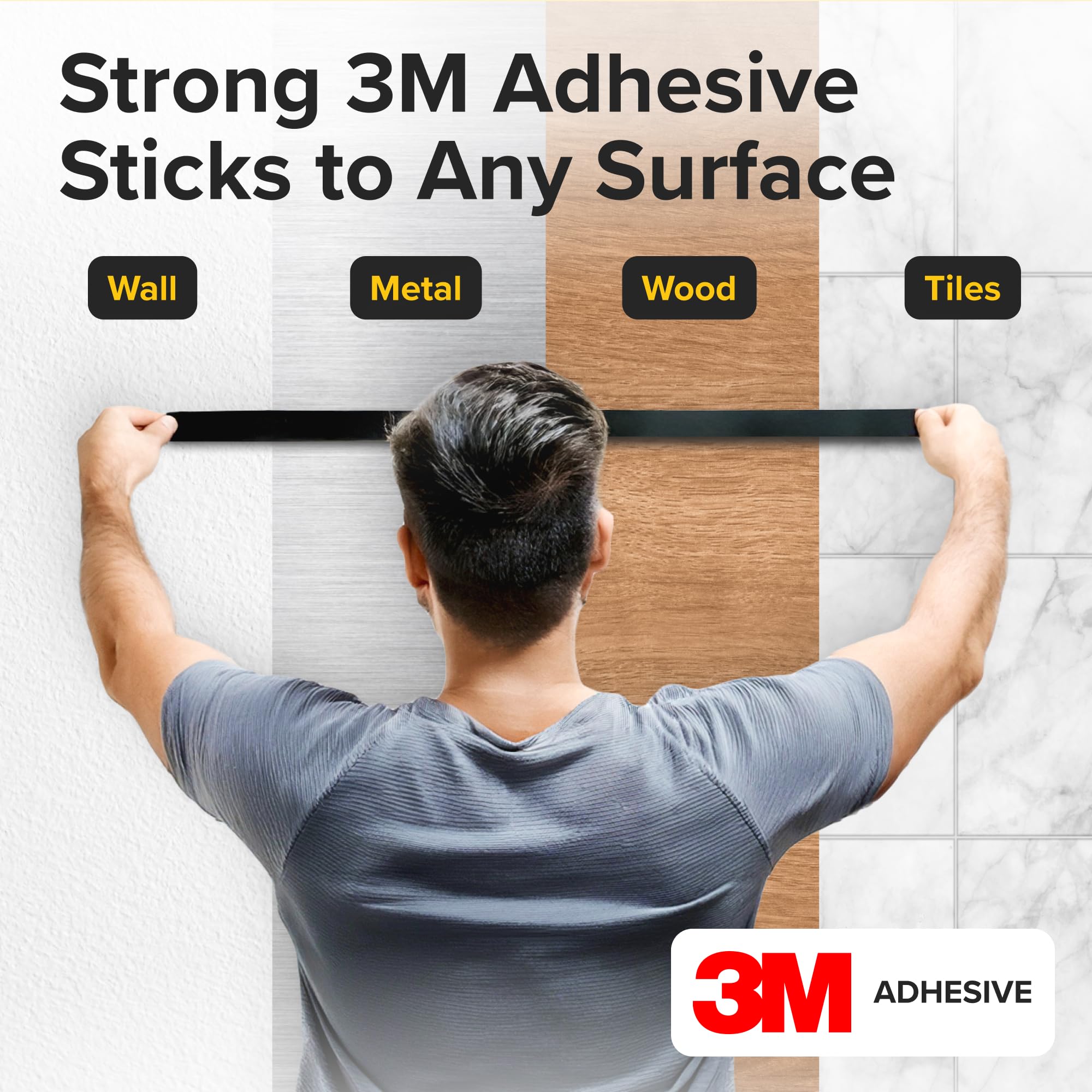 Flexible Magnetic Tape - 1 Inch x 10 Feet Magnetic Strip with Strong Self Adhesive - Ideal Magnetic Roll for Craft and DIY Projects - Sticky Magnets for Fridge and Dry Erase Board