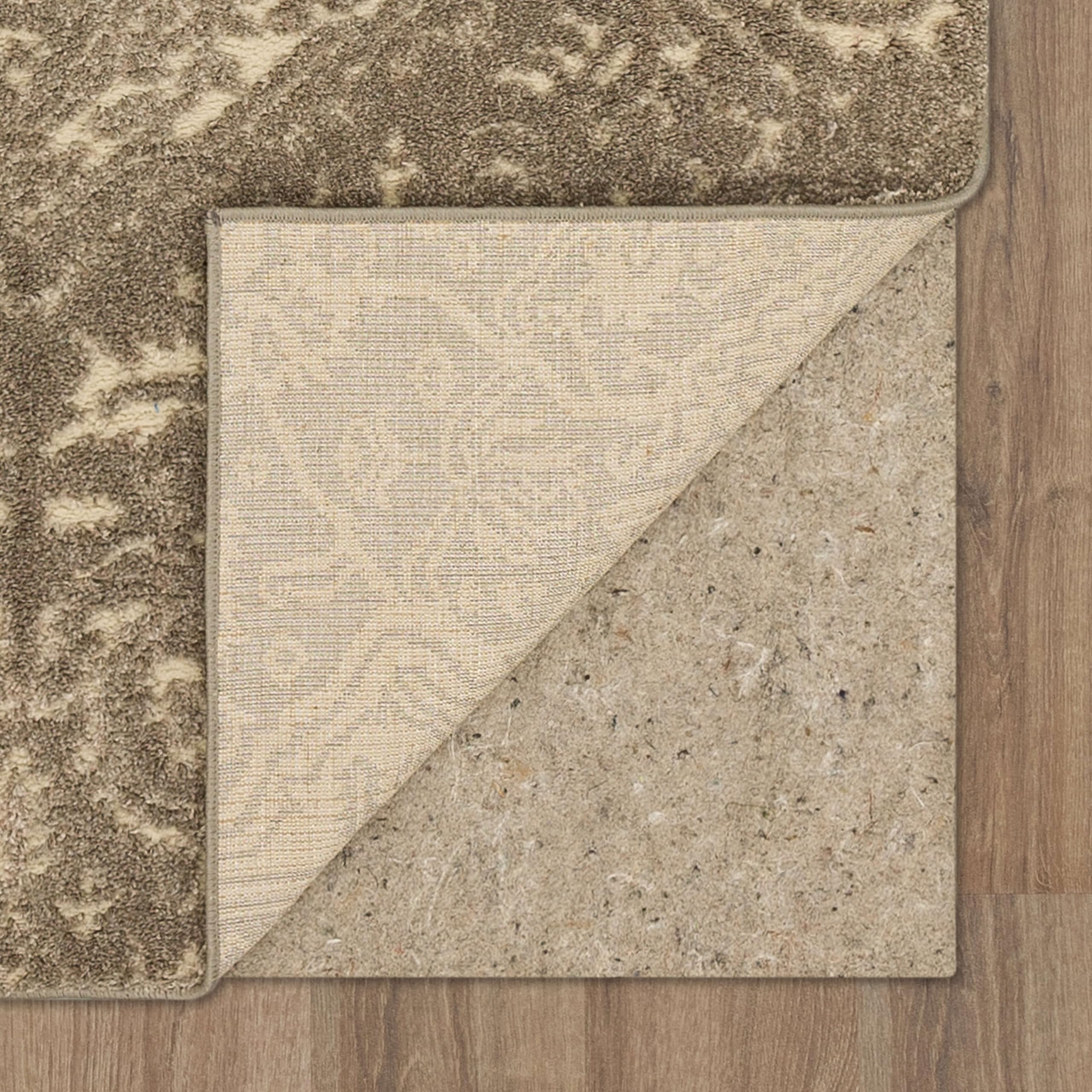 Mohawk Home Francesca Ornamental Medallion Sand 10' x 14' Shag Area Rug Perfect for Living Room, Dining Room, Office