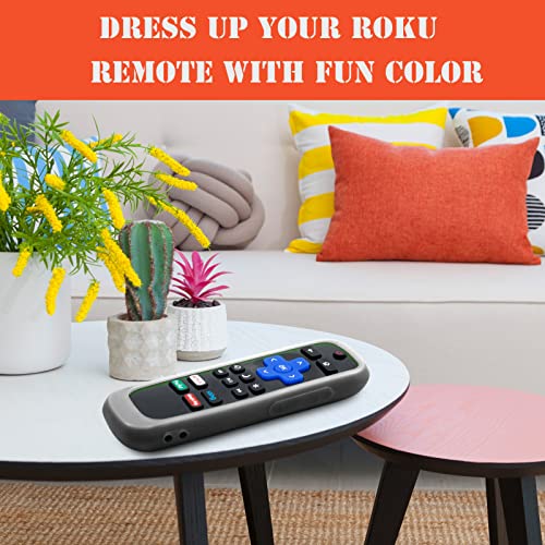 5Pack Case for Roku Remote, Cover for Hisense / TCL Roku TV Steaming Stick / Express Universal Replacement Controller Silicone Sleeve Skin Glow in The Dark Green Sky Purple Red