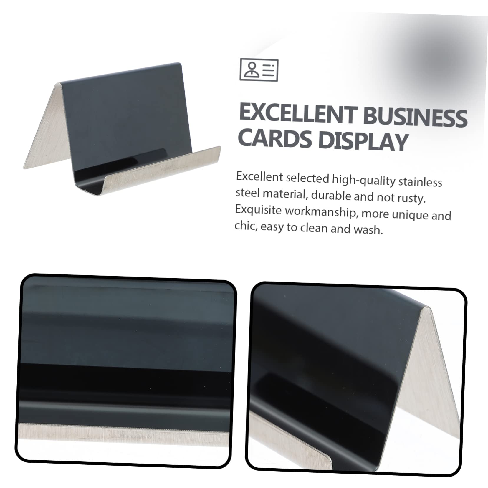 LALAFINA card protector Storage Professional PU Leather case Card package Office Supplies Mobile phone holder Metal ID Organizer Wallet business card Stainless steel