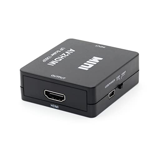 Sorthol RCA to HDMI Converter, AV to HDMI 1080P Composite CVBS AV to HDMI Video Audio Converter Adapter for PAL/NTSC for PC Laptop Xbox PS4 PS3 TV STB VHS VCR Camera DVD