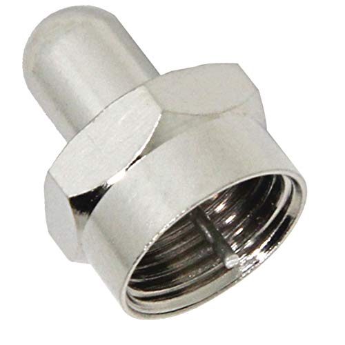 RFAdapter Coax Cap Cover, 75 Ohm Terminator, 10-Pack, Coax Terminator Caps for Ports on Splitter, AMP, Coaxial Cable, TV Antenna, Wall Plates, Booster