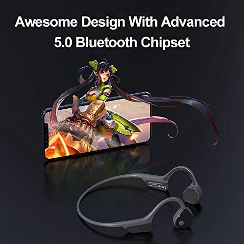 PREFIGHTCAT Wireless Bluetooth Bone Conduction Headphones Open-Ear Sweat Resistant Wireless Earphones for Workouts and Running