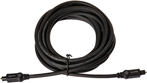 Amazon Basics CL3 Rated Optical Audio Digital Toslink Cable - 15 Feet