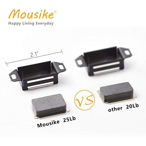 Mousike Cabinet Magnets 30lb Black Door Magnets with Strong Magnetic for Kitchen Cupboard Wardrobe Closet Cabinet Door Drawer Latch 16 Pack