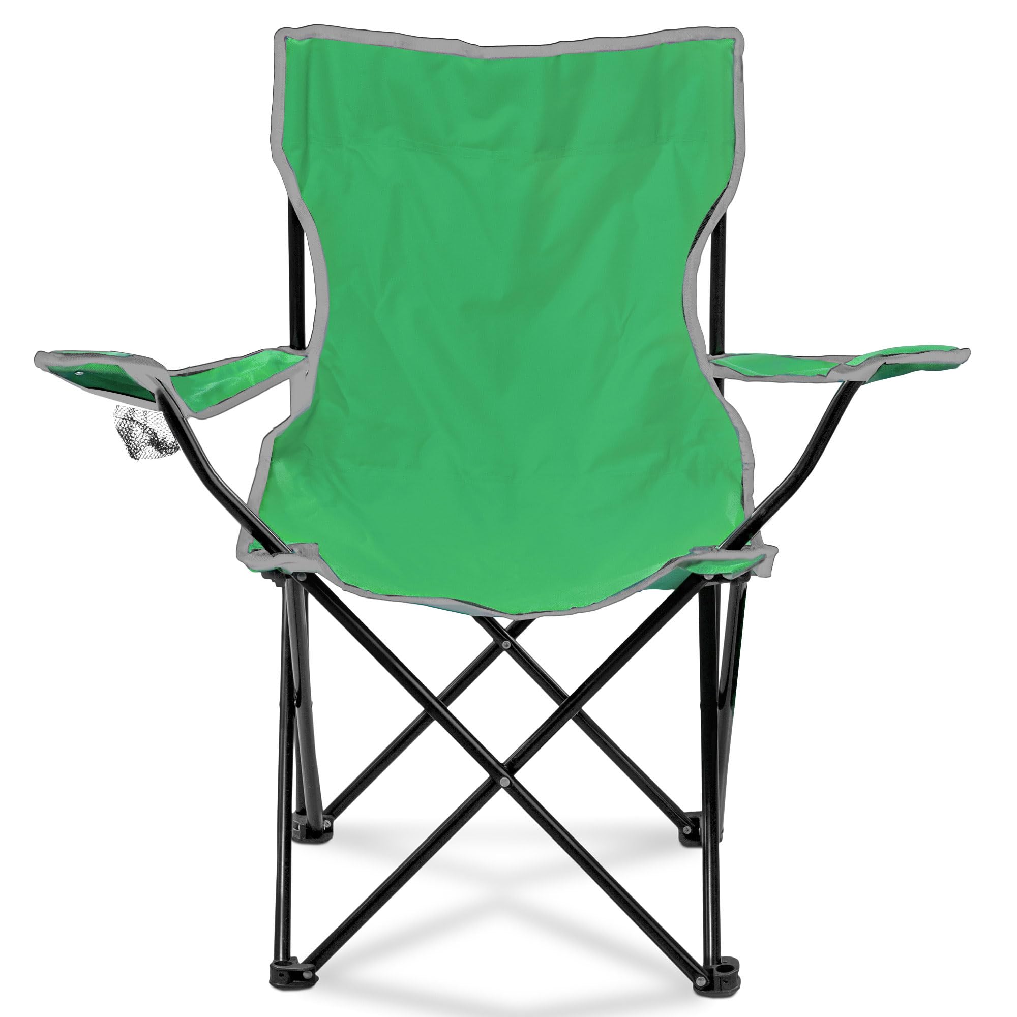 Four Seasons Courtyard 6-Pack Lightweight Folding Lawn Chair with Cupholder for Camping