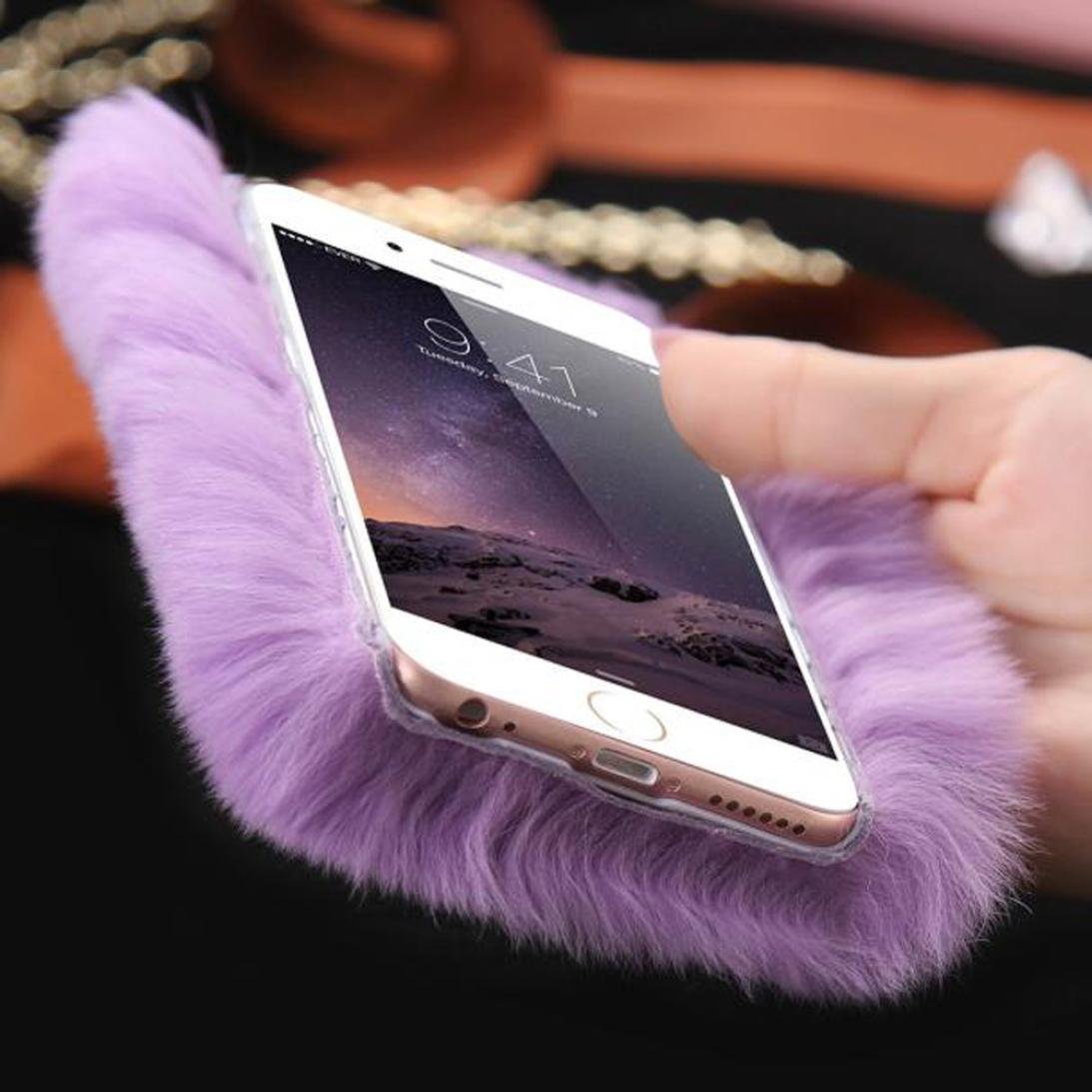 Case for LG V20,Rex Rabbit Fur Hair Stylish Cute Fluffy Bling Crystal Rhinestone Soft Furry TPU Case for LG V20 (Black)