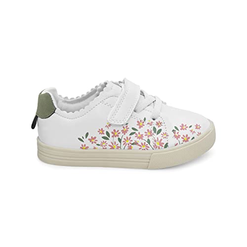 OshKosh B'Gosh Girls Sweetie Sneaker, White/Multi, 4 Toddler