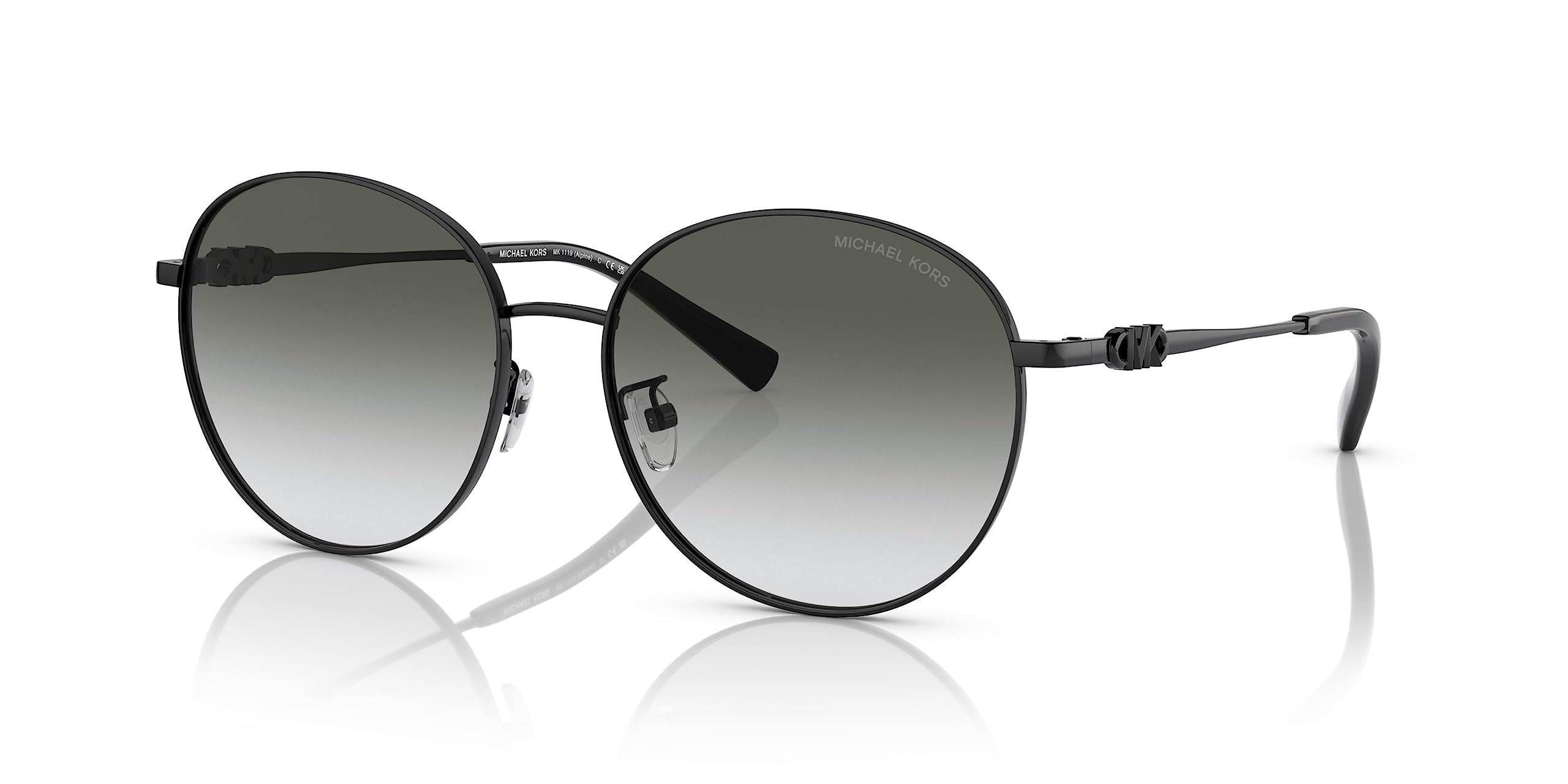 Michael Kors MK1119 Alpine Shiny Black/Grey Clear Gradient One Size