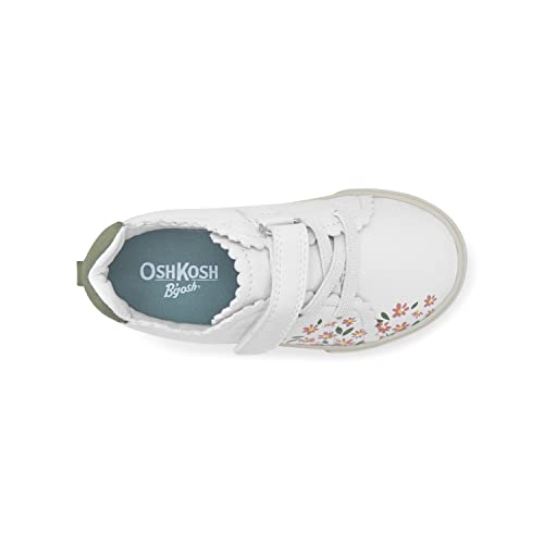 OshKosh B'Gosh Girls Sweetie Sneaker, White/Multi, 4 Toddler