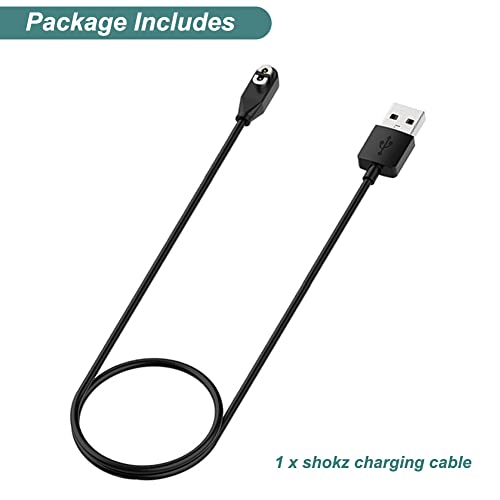 Kissmart Charger for AfterShokz Aeropex, Shokz OpenRun Mini, OpenRun Pro, OpenRun, OpenComm, Replacement Charging Cable Cord for AfterShokz Headphones [3.3ft/1m]