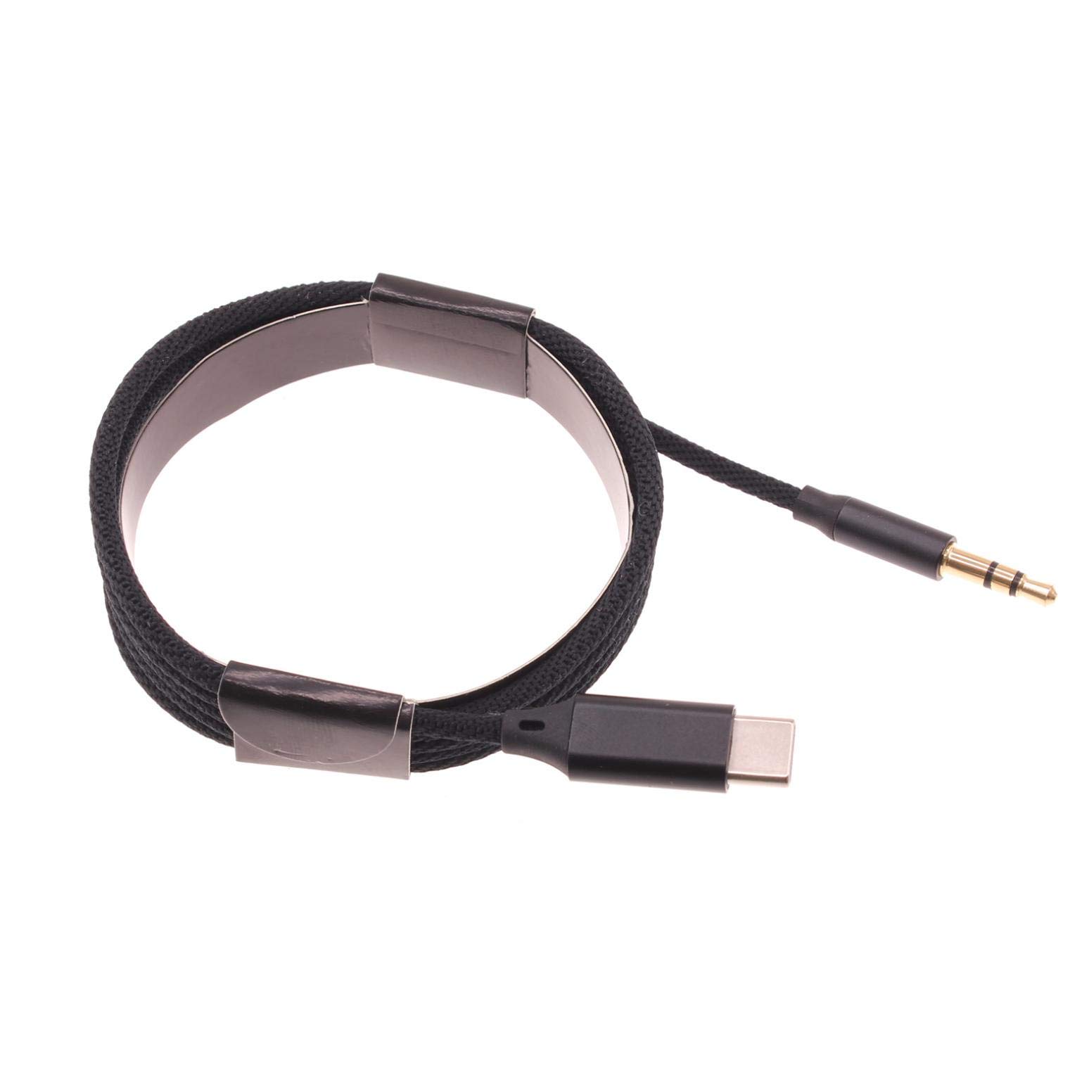 Aux Cable USB-C to 3.5mm Audio Cord Car Stereo Aux-in Adapter Speaker Jack Wire Compatible with LG Stylo 6 - V20 - V30 - V35 ThinQ - V40 ThinQ - V50 ThinQ 5G - V60 ThinQ 5G - Velvet