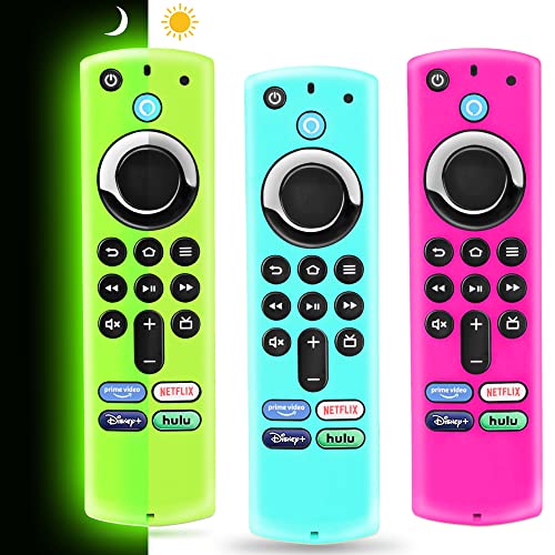 [3 Pack] Remote Cover for Firestick Remote (3rd Gen) Anti Slip Silicone Protective Case Cover Compatible with Fire TV FireStick 4K / 4K Max Voice Remote
