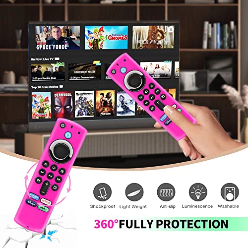 [3 Pack] Remote Cover for Firestick Remote (3rd Gen) Anti Slip Silicone Protective Case Cover Compatible with Fire TV FireStick 4K / 4K Max Voice Remote
