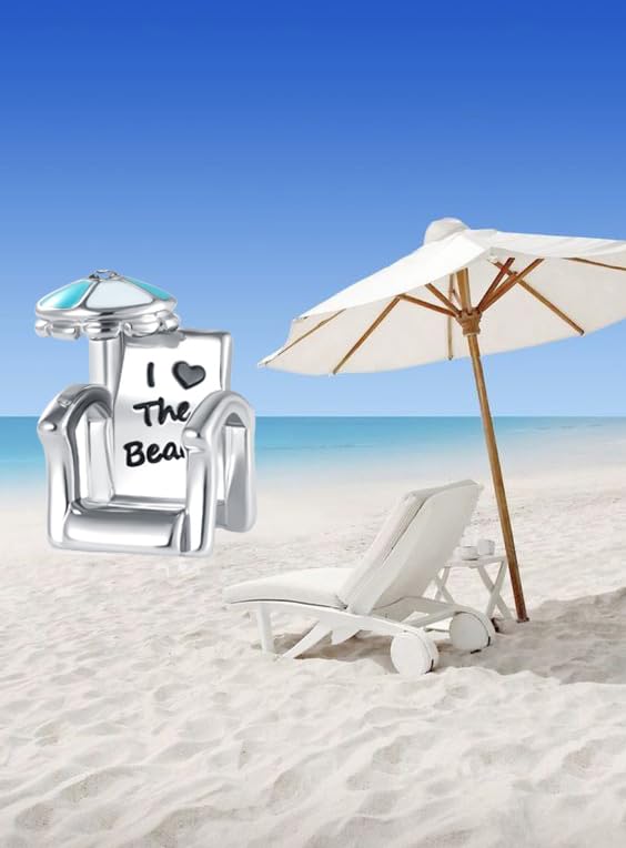 MZC Jewelry Beach Chair Charm for Pandora Bracelets