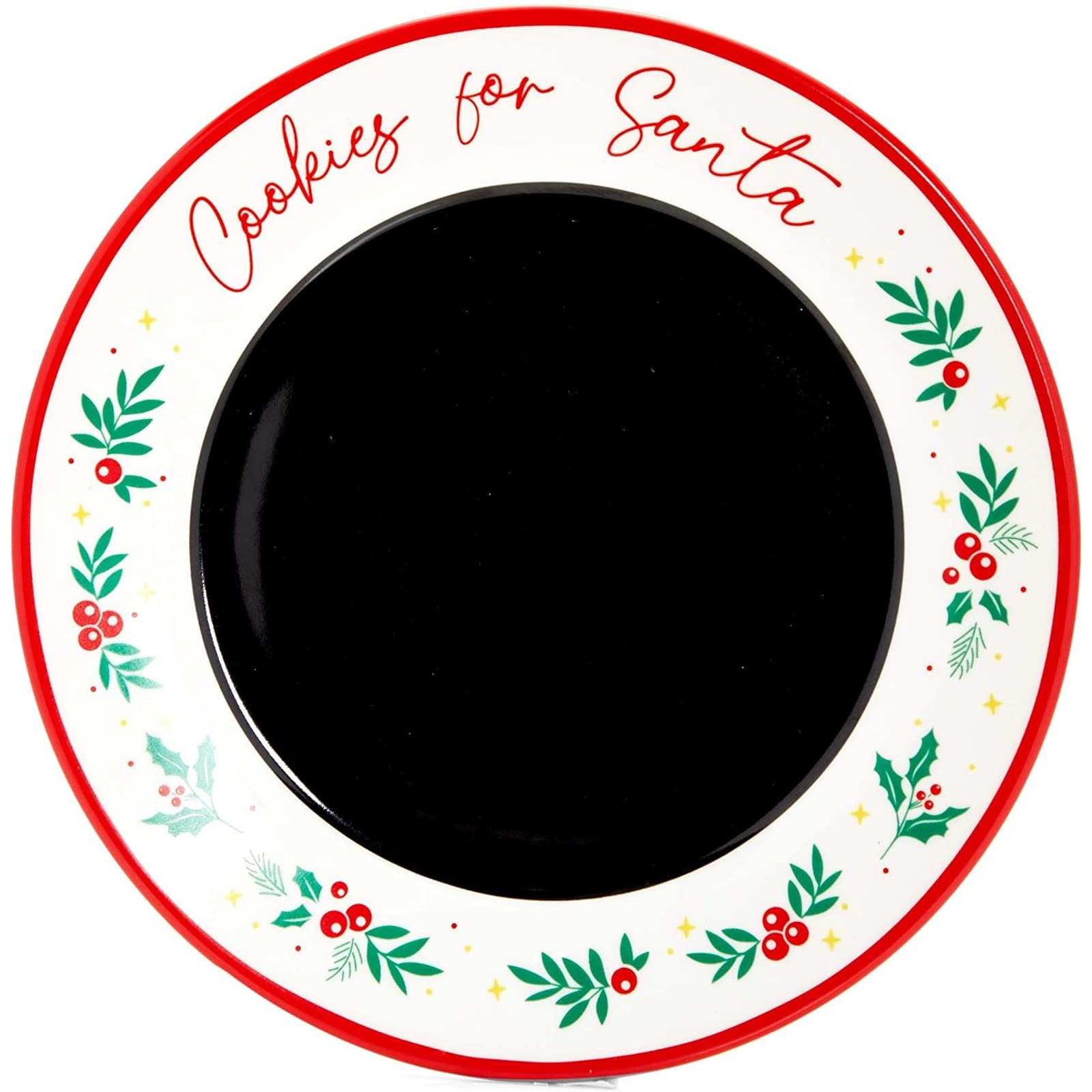 Juvale Cookies for Santa Plate Set with Milk Jar, Reindeer Treat Bowl, Chalk (4 Pieces)