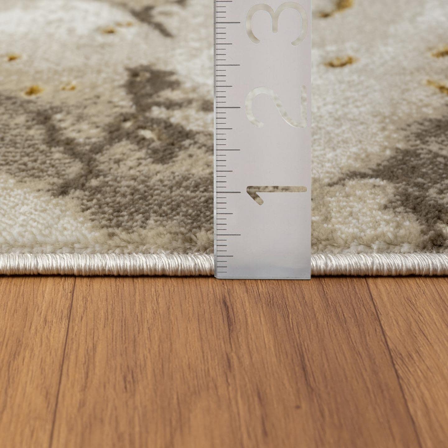 LUXE WEAVERS Marble Abstract Beige 4x5 Area Rug