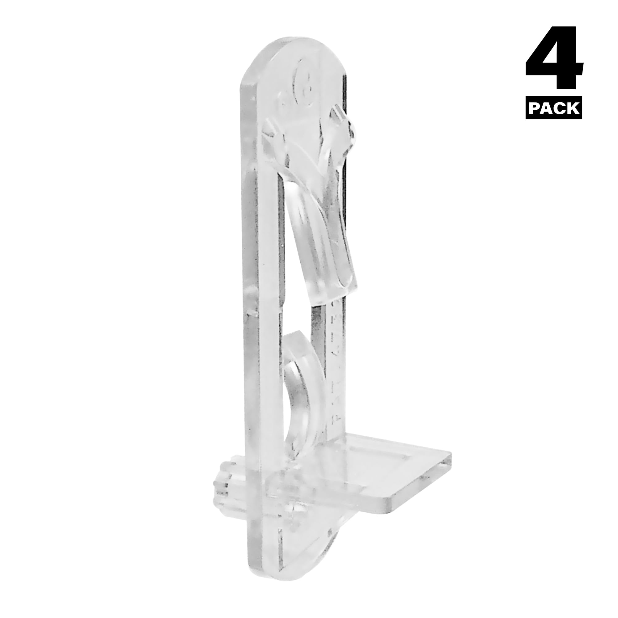 Prime-Line U 9398N Self-Locking Shelf Support Pegs, 1/4 In. Peg x 3/4 In. Shelf, Plastic (4 Pack)