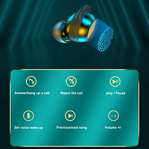 Heave Bluetooth Headphones,IPX7 Waterproof in Ear Stereo Sound Wireless Earbuds Built in Noise Cancelling Mic Earphones for Clear Calls,USB-C Fast Charging,40Hours Standby Time Orange