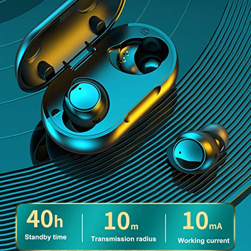 Heave Bluetooth Headphones,IPX7 Waterproof in Ear Stereo Sound Wireless Earbuds Built in Noise Cancelling Mic Earphones for Clear Calls,USB-C Fast Charging,40Hours Standby Time Orange