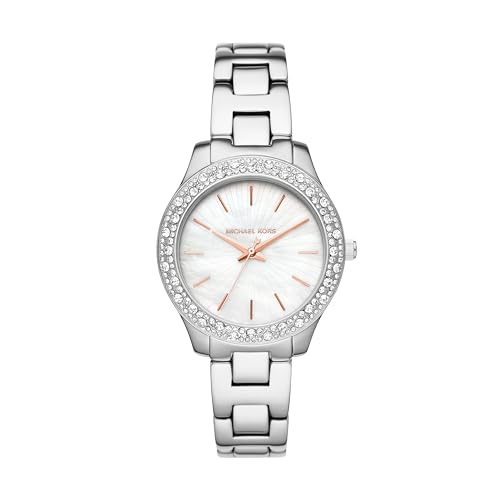 Michael Kors Liliane Three-Hand Silver-Tone Stainless Steel Women's Watch (Model: MK4556)