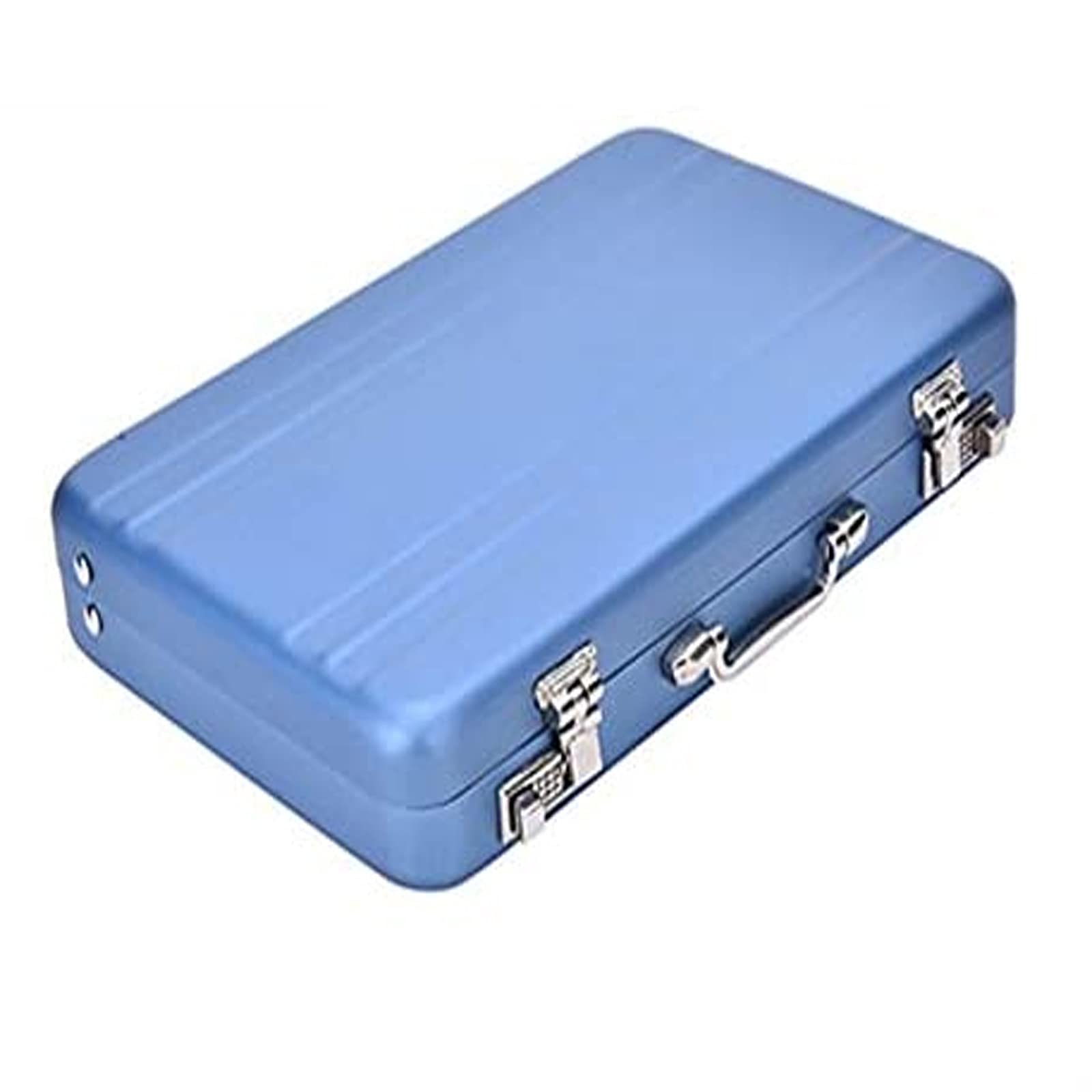 Kangsanli Metal Mini Briefcase Card Holder Case Box,Business Card Organizer for Man and Woman,Card Case Id Holders Luxury Credit Card Holderļ¼Blueļ¼