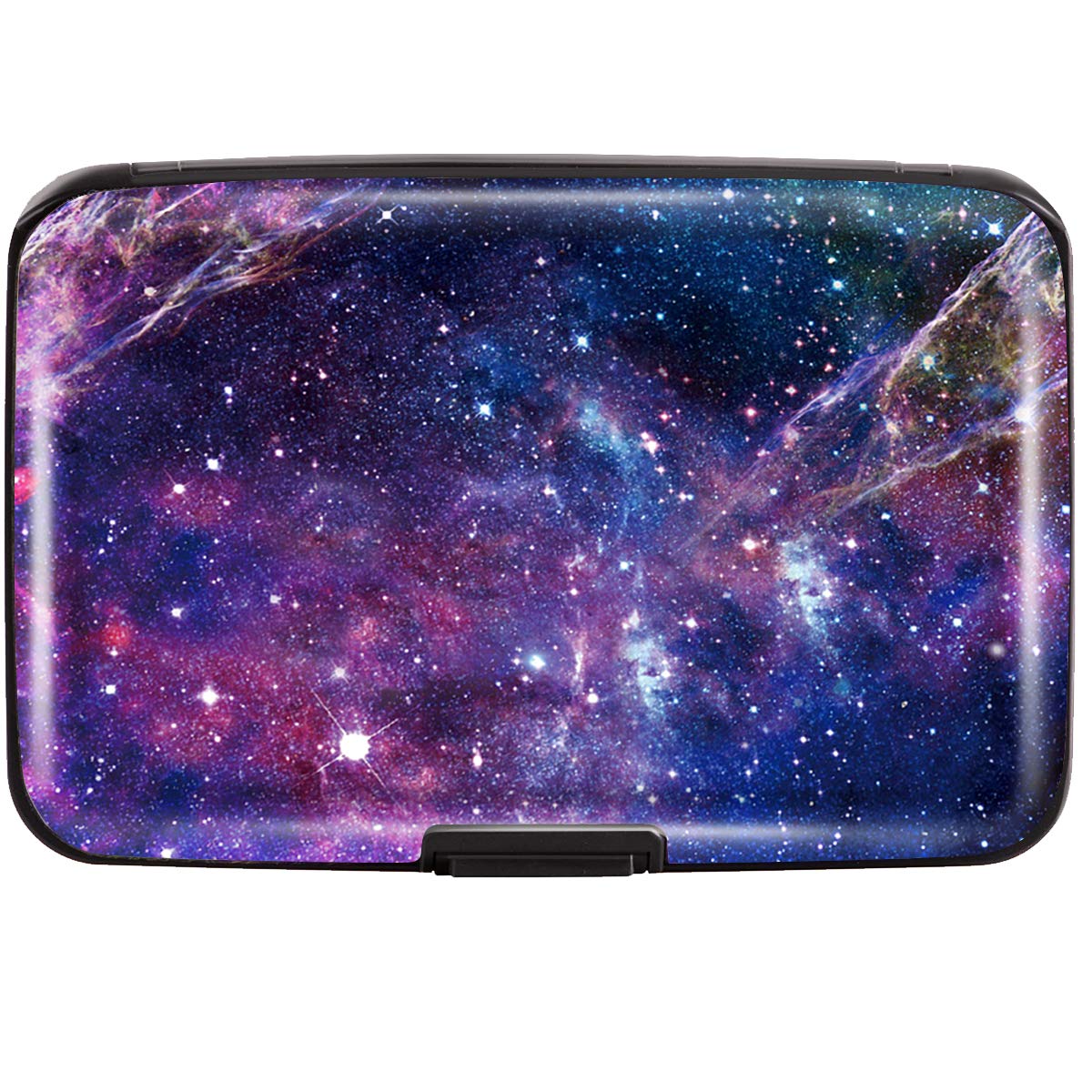 Coco Rossi Mini Credit Card Holder for Women,RFID Blocking Slim Hard Card Case ID Case Travel Wallet Nebula