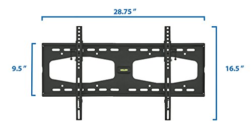 Mount-It! Slim Tilting TV Wall Mount Bracket for 32-55 Inch Samsung, Sony, Vizio, LG, Sharp TVs with Low Profile Design up to VESA 600x400mm, Black