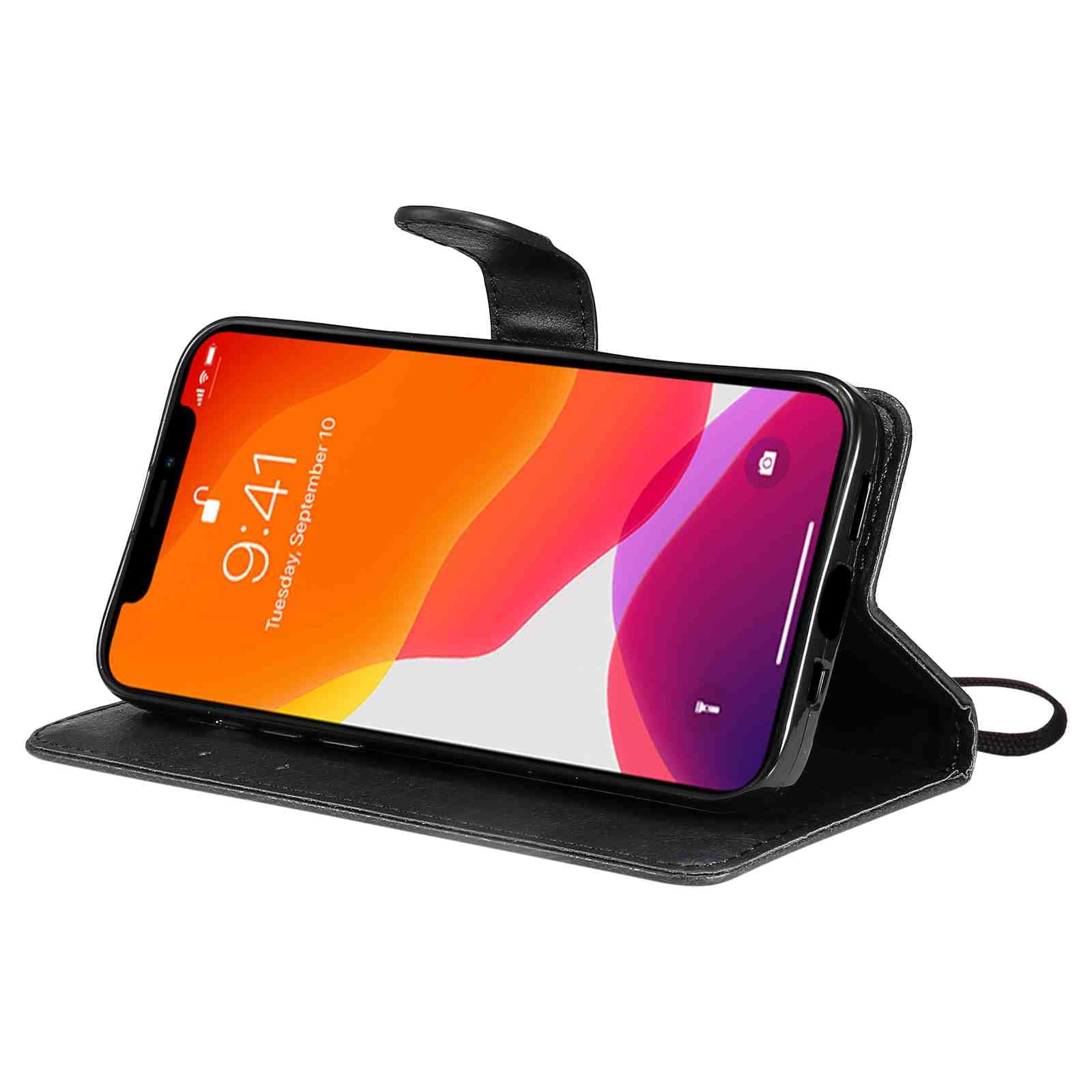 Fansipro Phone Cover Wallet Folio Case for LG V20, Premium PU Leather Slim Fit Cover for LG V20, 2 Card Slots, Super Fitting, Black