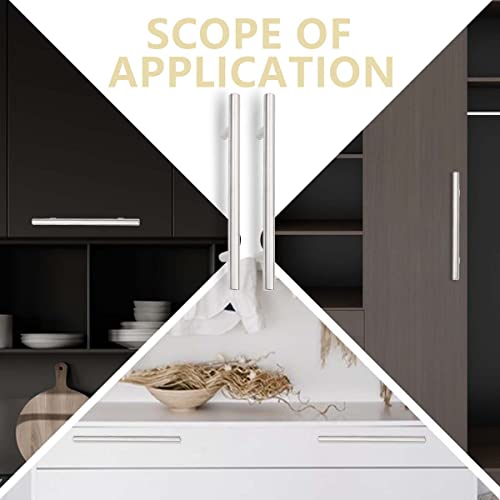 SANATO 12 Pcs 8 Inch (5 Inch Hole Center) Brushed Nickel Cabnet Pulls Kitchen Cabinet Handles, Made of Stainless Steel, Ideal for Cabnet, Drawer, Cupboard