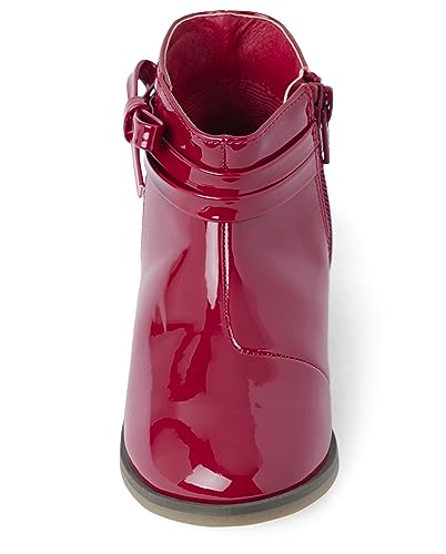 Gymboree,and Toddler Faux Leather Booties Ankle Boot,Red,Youth 1
