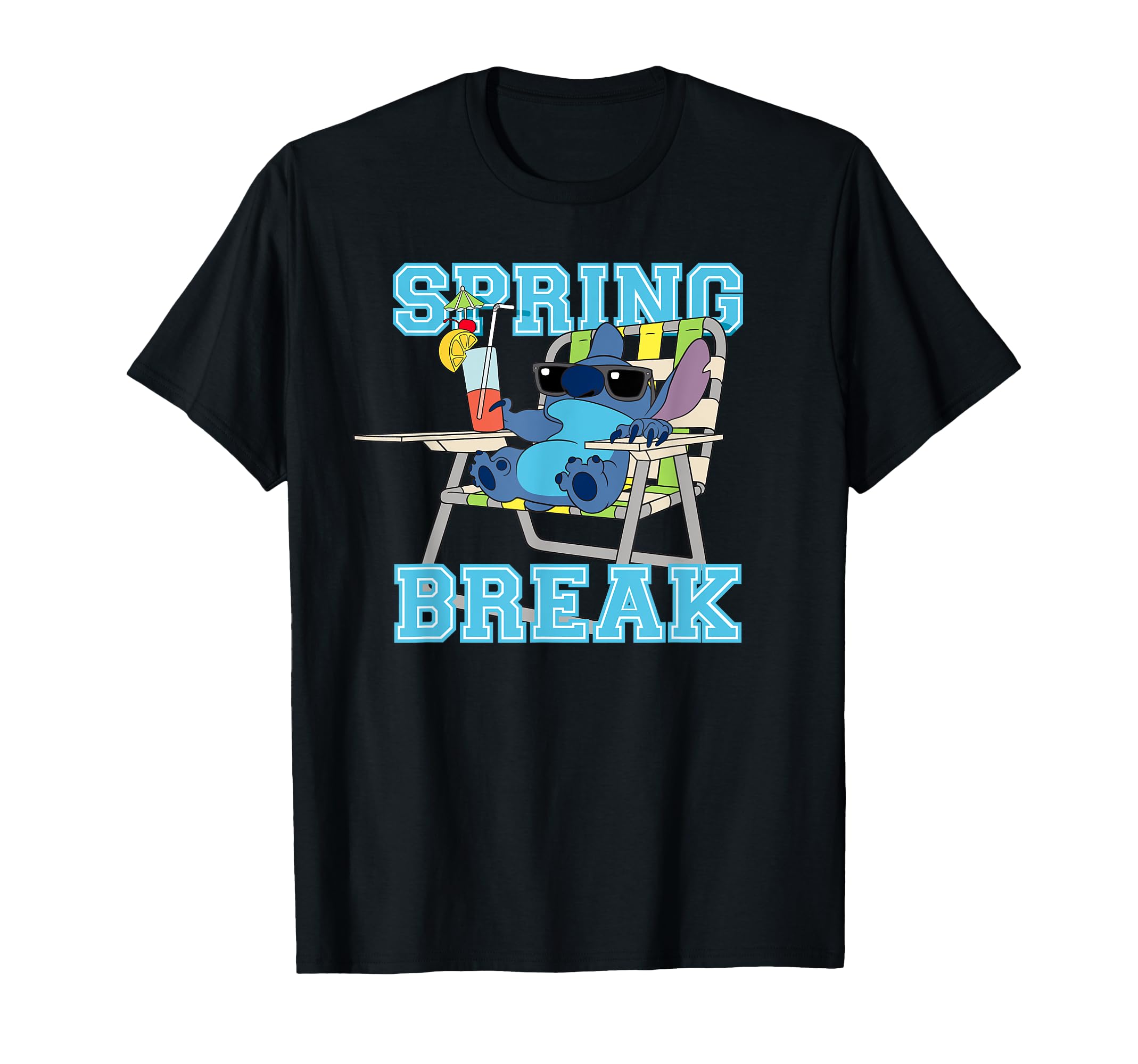 Disney Stitch Beach Chair Chill Spring Break T-Shirt T-Shirt