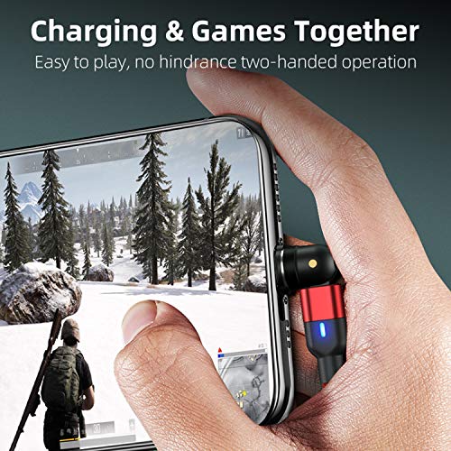 Bojianxin 540° Rotation Magnetic Charging Cable(7-Pack, 1.6ft/3.3ft/3.3ft/6.6ft/6.6ft/10ft/10ft) Magnetic USB Cable, 3 in 1 Magnetic Phone Charger Compatible with Micro USB, Type C etc