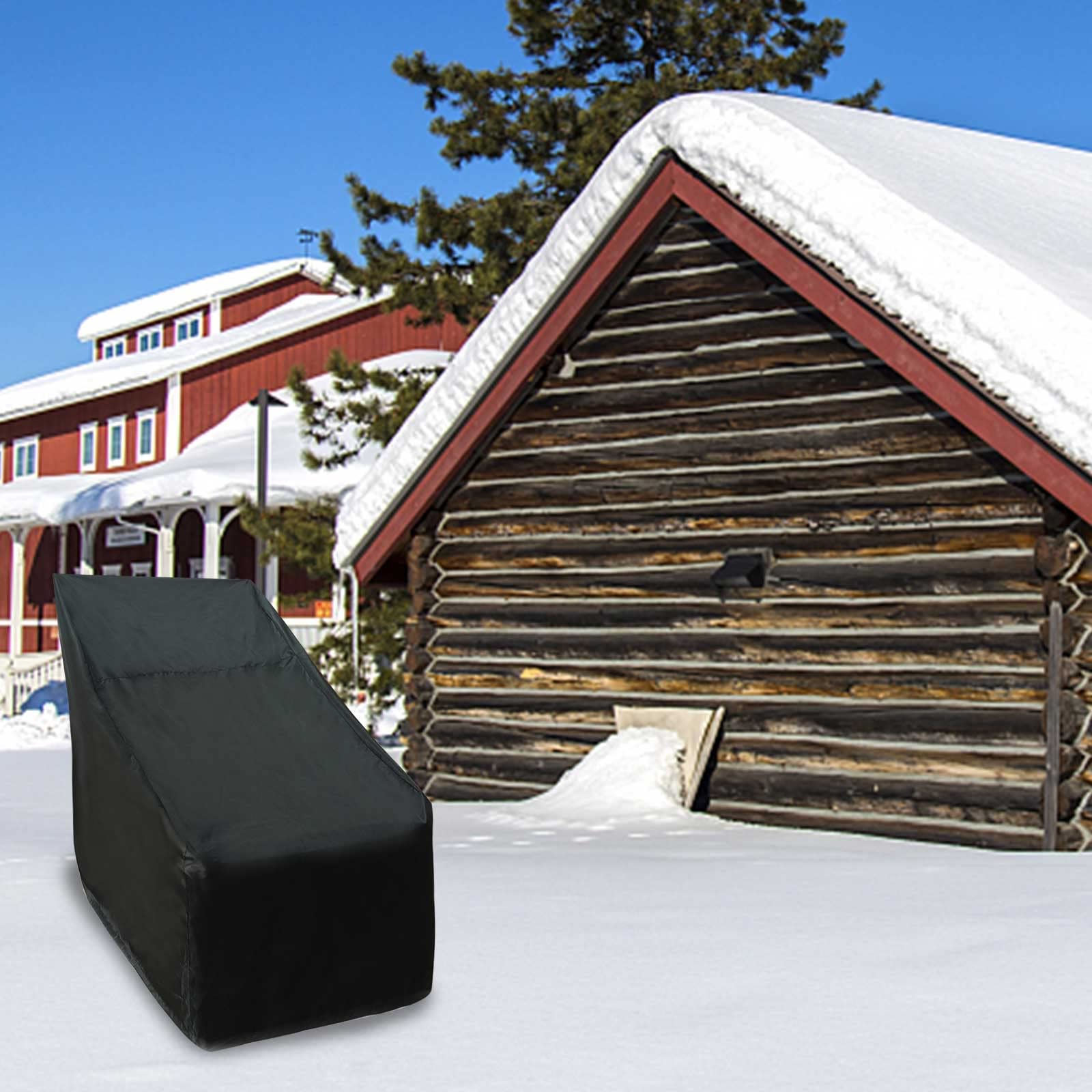 SaferCCTV Snow Blower Cover, Fabric Waterproof Snow Thrower Cover Dust Snow Proof Thower, Outdoor Protection Universal for Electric 2 Stage Snow 47" x 32" x 40", Black