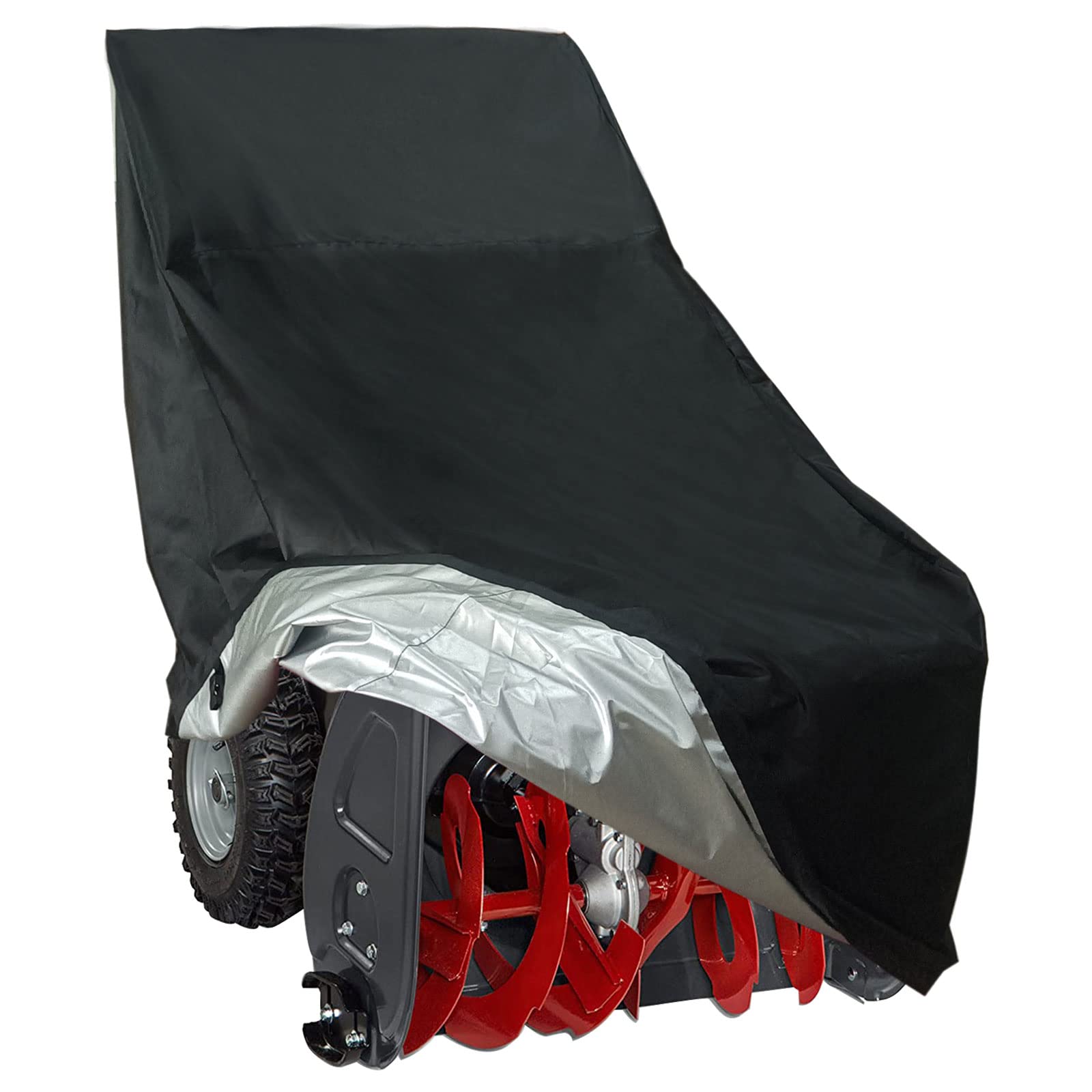 SaferCCTV Snow Blower Cover, Fabric Waterproof Snow Thrower Cover Dust Snow Proof Thower, Outdoor Protection Universal for Electric 2 Stage Snow 47" x 32" x 40", Black