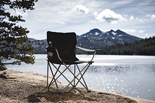 PICNIC TIME NCAA NC State Wolfpack PTZ Camp Chair, Picnic Chair, Beach Chair with Carrying Bag, (Black), 20.5 x 33 x 34