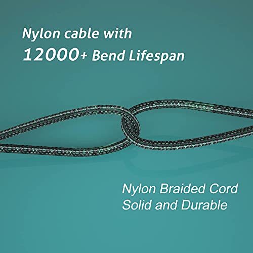 Ailun USB C Cable Right Angle 90 Degree Elbow USB A to C 60W PD Fast Charge Nylon Braided 3Pack [3ft+6ft+6ft] for Galaxy S22/S22+/S22 Ultra, S21 5G, S20 S10 iPad Pro MacBook Switch